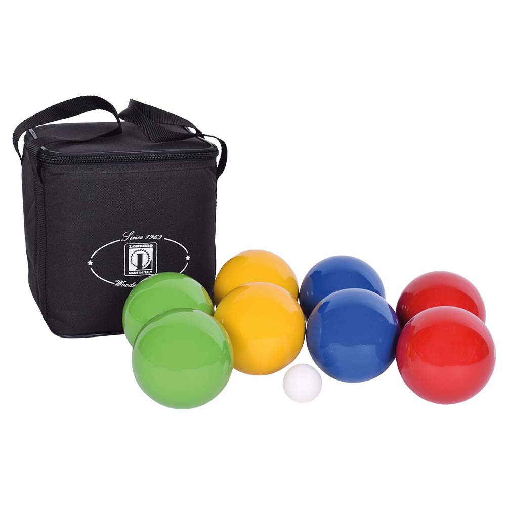 Boccia-Set PROFI HOLZ 10 cm mit Tragetache | Sportastic